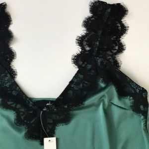 Tops | Hunter Green Lace Top | Poshmark